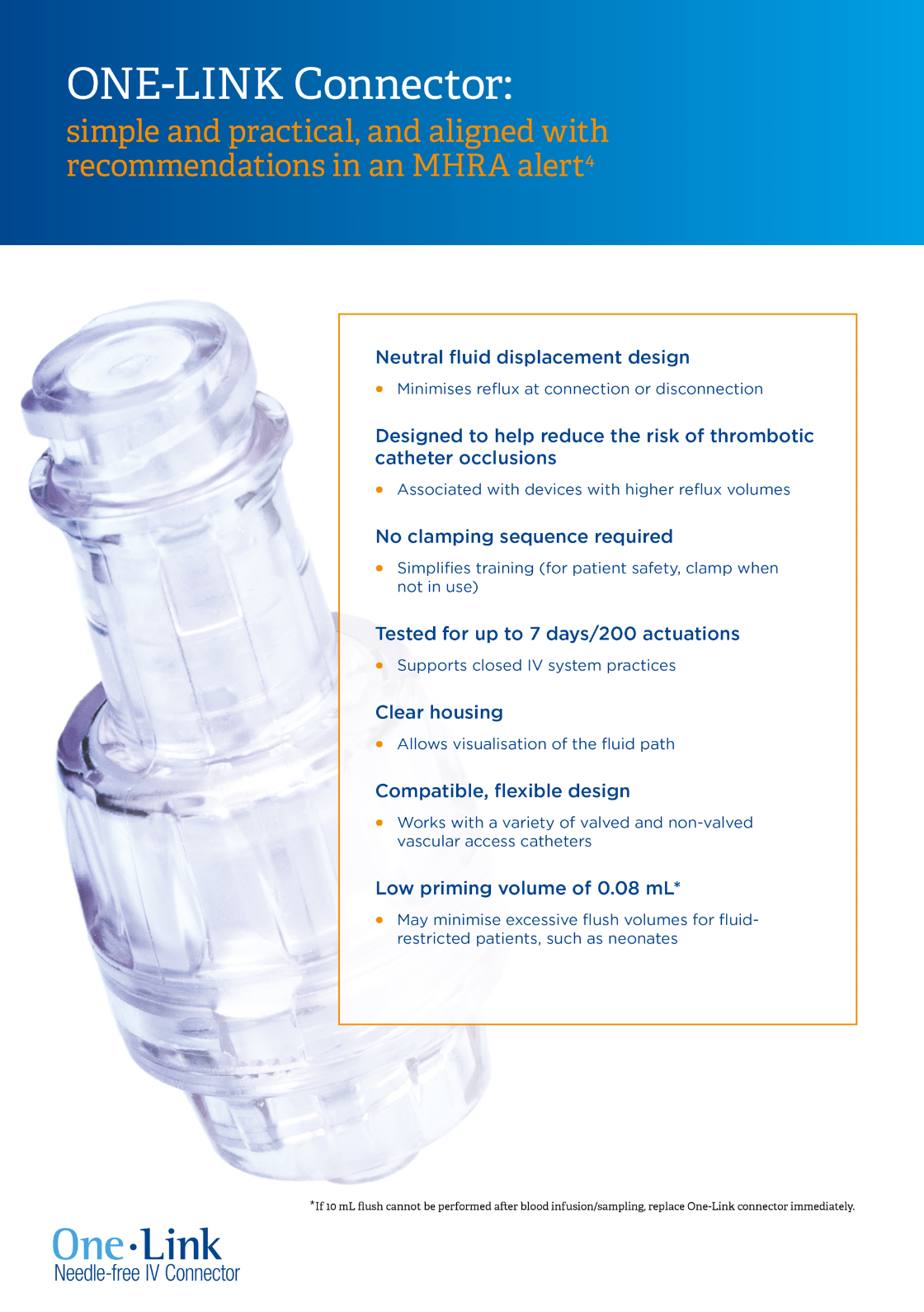 Needle free iv connector – Baxter IV Booth